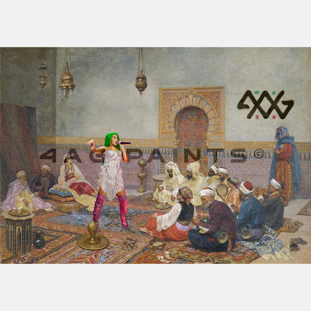 MUSIC PASSION CARDI B CANVAS ART PAINTING